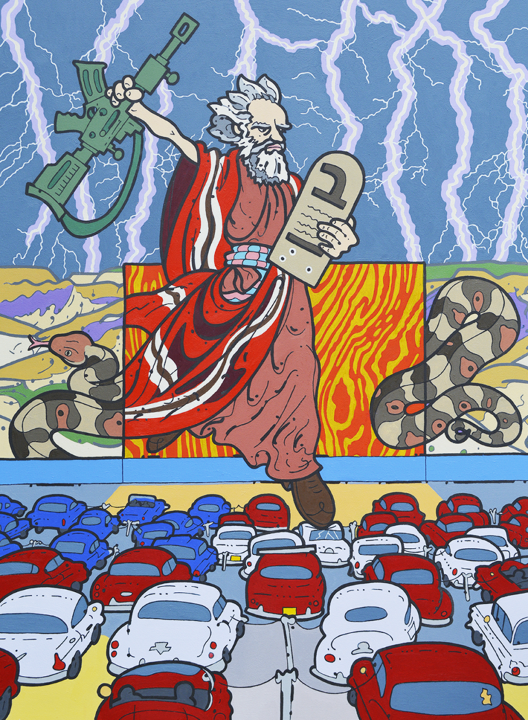 His Cold, Dead Hands: portrait of Charlatan Heston | Steve Justice Studio